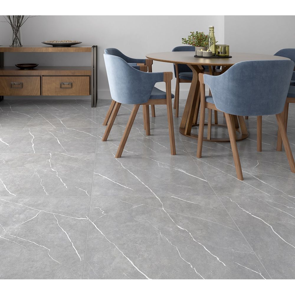 Piso Acetinado Acordes Gray Vivence | Village - VILLAGE