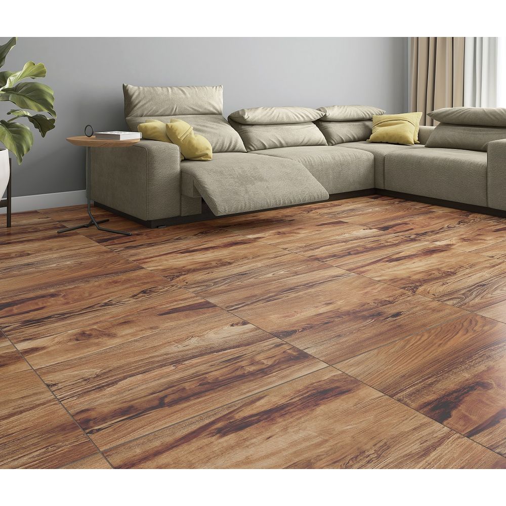 Piso Acetinado Rovere Brown 75,5x75,5 Bellacer | Village - VILLAGE