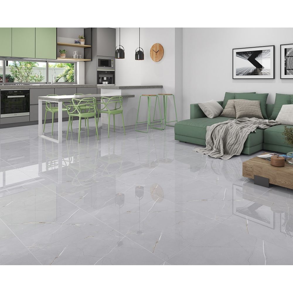 Piso Polido Topázio Gray 56X56 Incopisos| Village. - VILLAGE