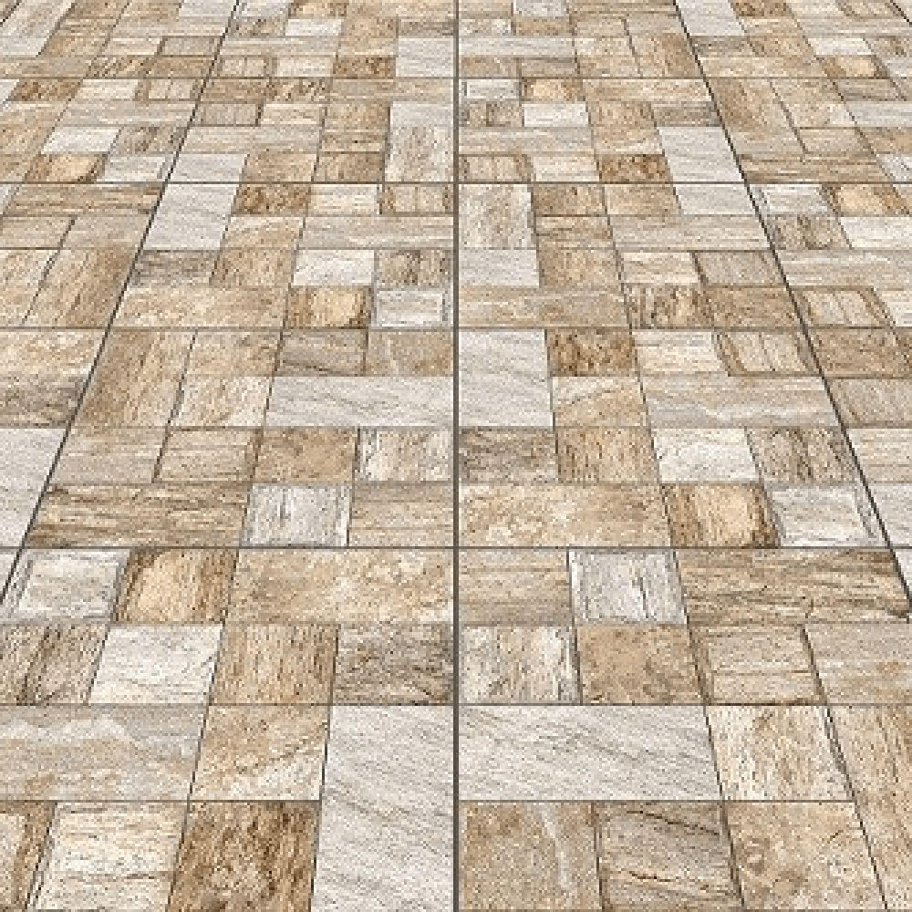 Piso Rústico Marmorizado Bege 58x58 Bellacer | Village - VILLAGE