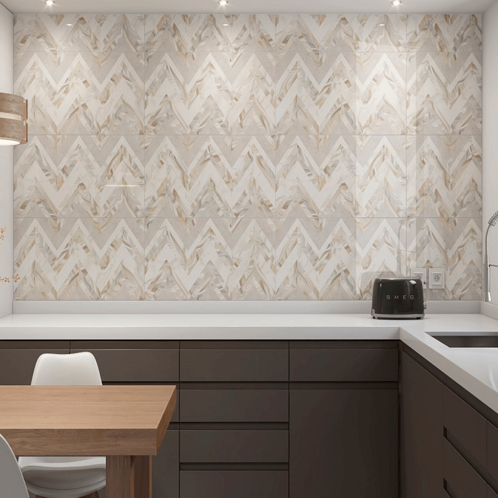 Revestimento Polido Nacre Beige 38x74,5 cx 1,98m² Bellacer - VILLAGE