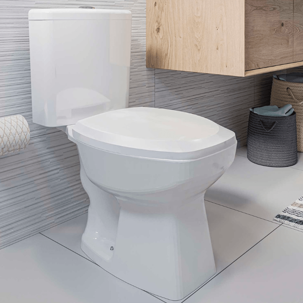 Combo Vaso Sanitário com Caixa Acoplada e Assento Thema Branco Incepa ...