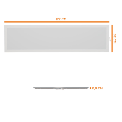 Painel Embutir Backlight Led 50w 6500k Retangular LLUMM - VILLAGE