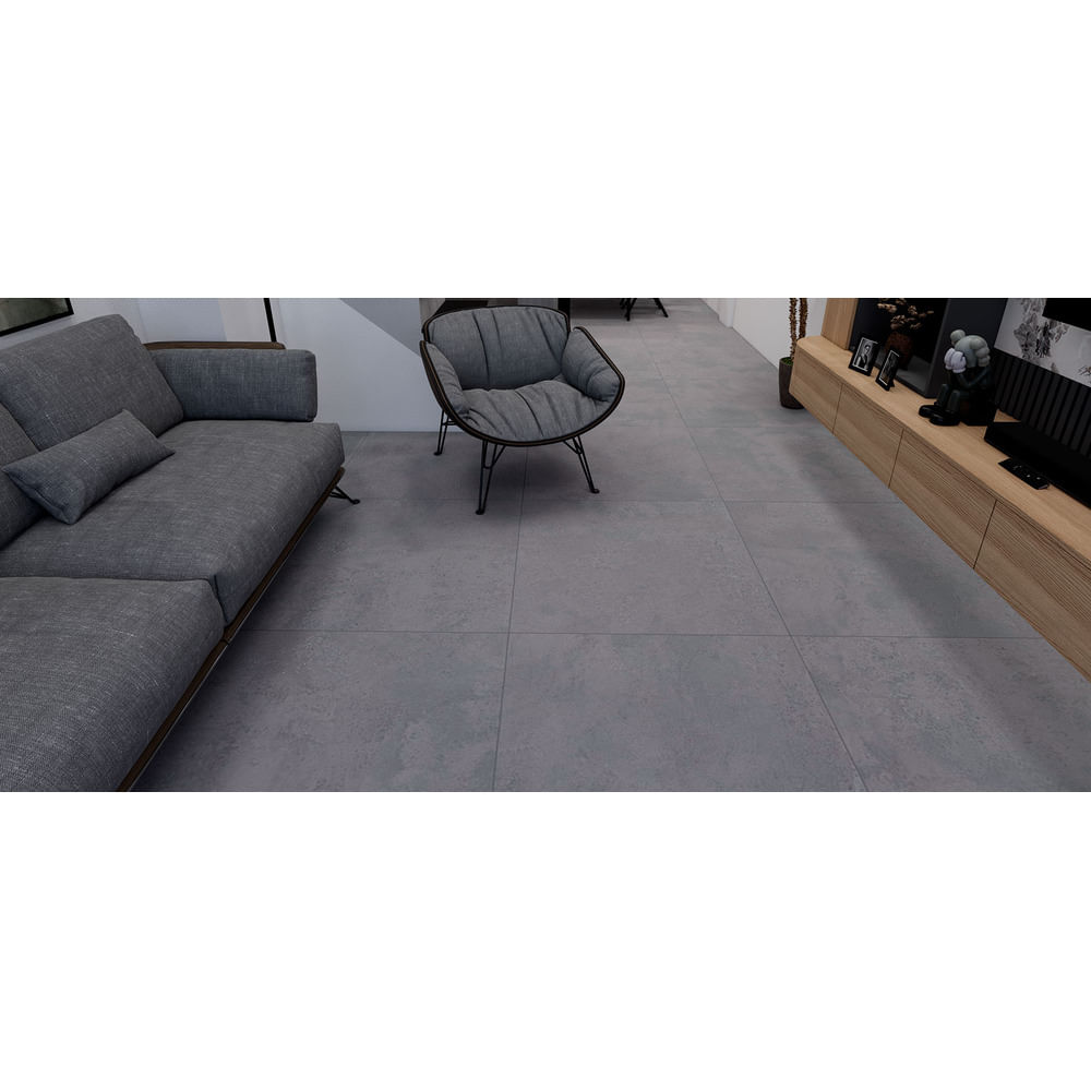 Porcelanato Retificado Monier Grigio Acetinado Esmaltado 90x90 cx 2 ...