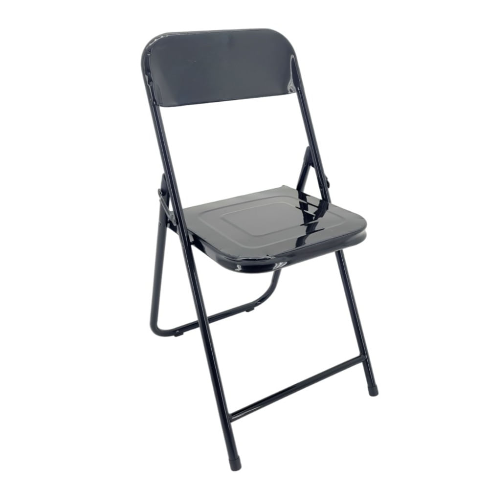Cadeira Aço Dobrável Preto Utilaço - VILLAGE